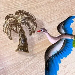 Jewelry | Palm Tree Brooch Gold Tone Pin Resort Tropical Beach Cruise ...
